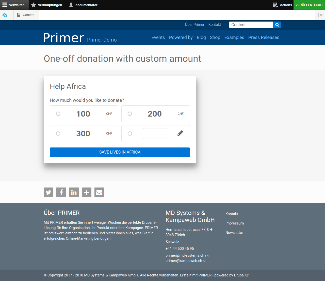 Variations of the Donation Widgets for Individual Donations | Primer ...